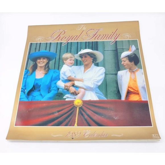 Accents | Vintage 1989 The Royal Family Calendar Princess Diana Anne ...